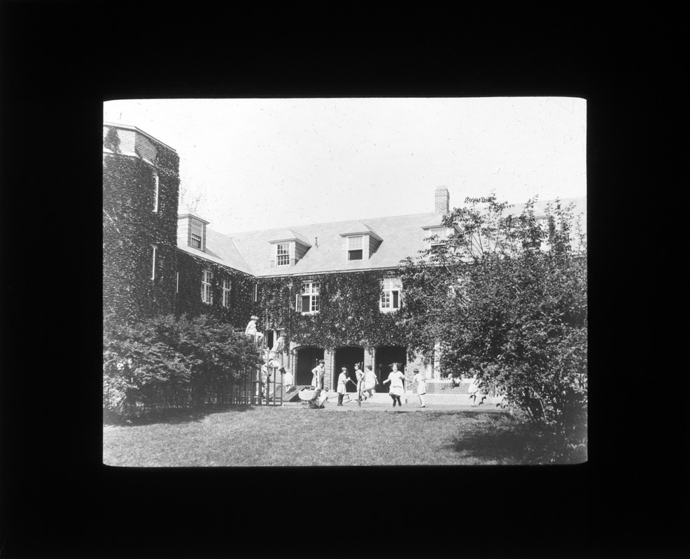Playing Outside, Unknown School for the Blind - Digital Commonwealth