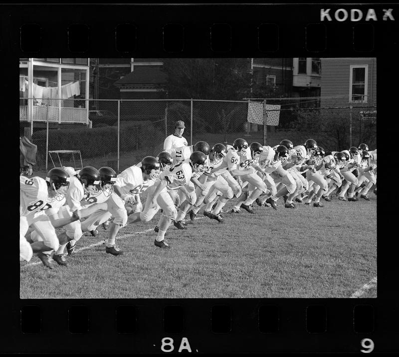 Northeastern football players work out at team practice, Boston ...