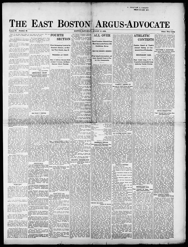 East Boston Argus-Advocate. August 17, 1929 - Digital Commonwealth