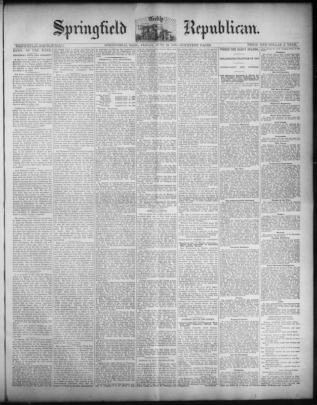 Springfield Weekly Republican - Digital Commonwealth