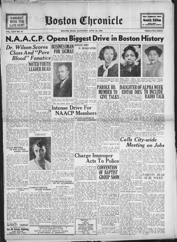 Boston Chronicle. April 15, 1939 - Digital Commonwealth