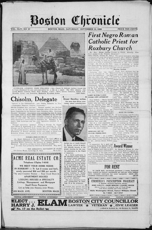 Boston Chronicle. September 12, 1959 - Digital Commonwealth