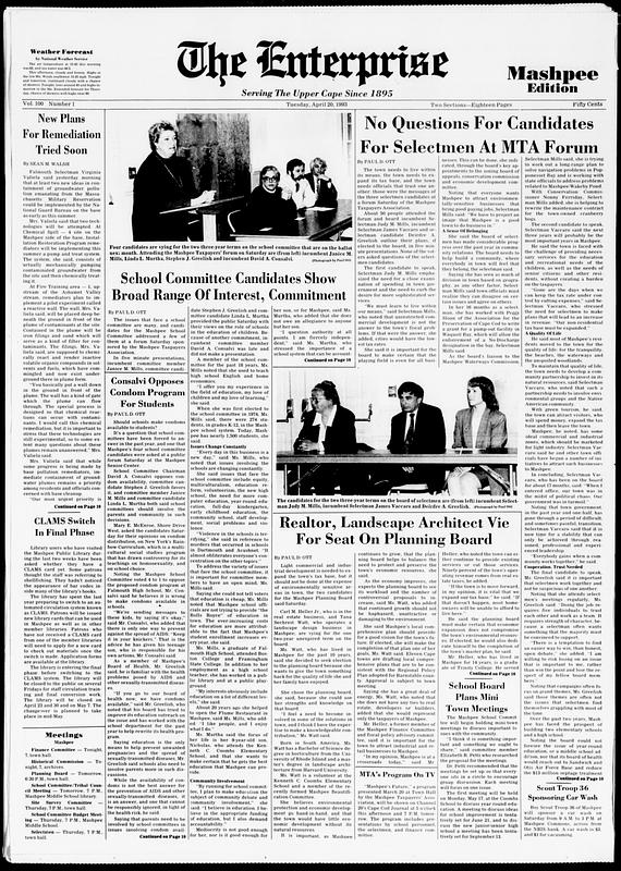 The Mashpee Enterprise. April 20, 1993 - Digital Commonwealth