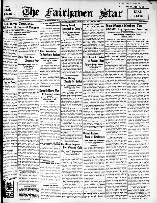 The Fairhaven Star. December 05, 1940 - Digital Commonwealth
