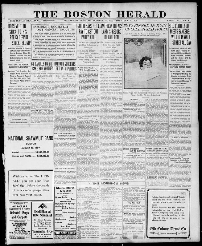 The Boston Herald. October 23, 1907 - Digital Commonwealth