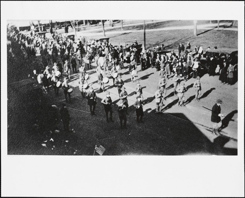 Boy Scout band, WWI Victory Day Parade, Great Plain Avenue - Digital ...