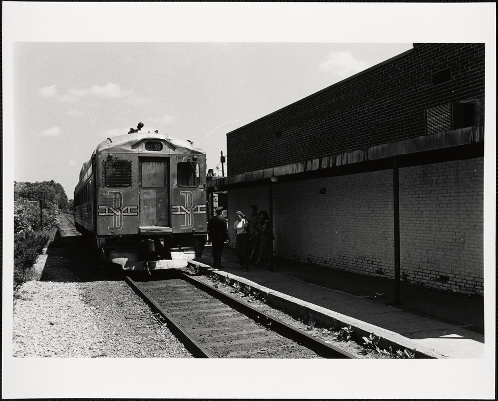 Needham Square Depot, B & M train - Digital Commonwealth