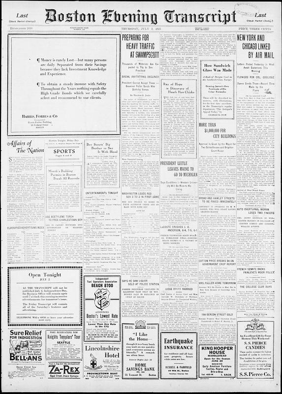 Boston Evening Transcript. July 02, 1925 - Digital Commonwealth