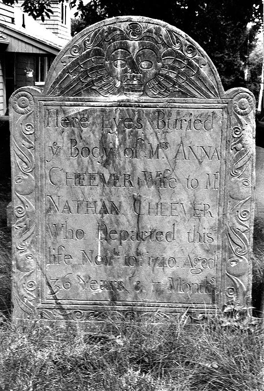 Anna Cheever headstone, Rumney Marsh Cemetery - Digital Commonwealth