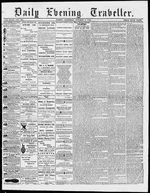 Daily Evening Traveller. October 05, 1867 - Digital Commonwealth