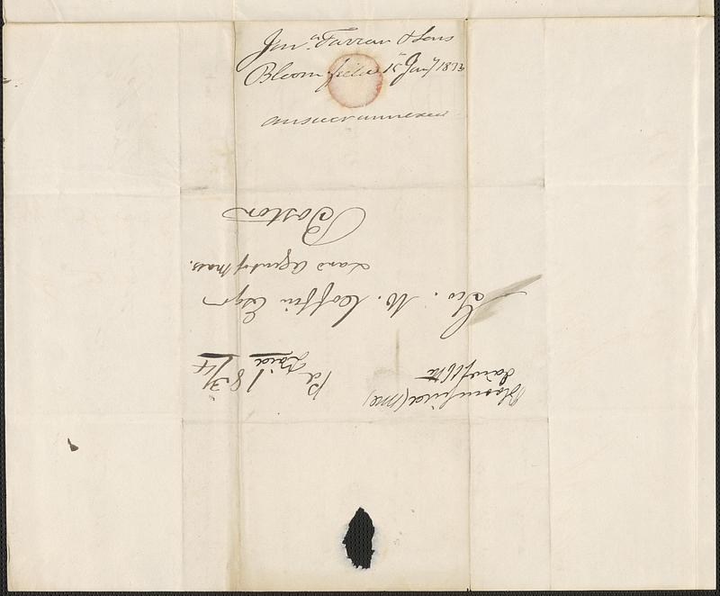 Joseph A. Farrar and Sons to George Coffin, 15 January 1833 - Digital ...