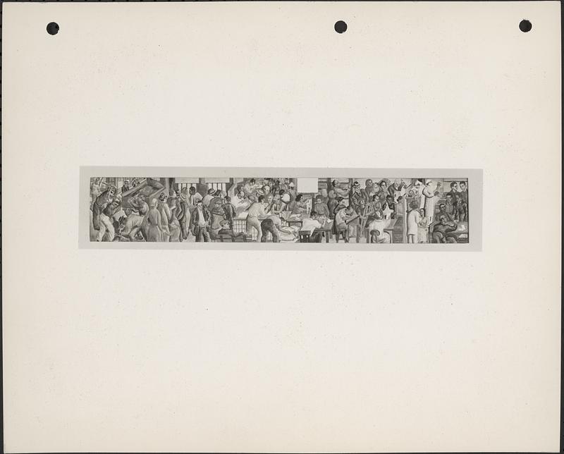 George Lloyd's mural sketch for the Boston Public Welfare Bldg ...
