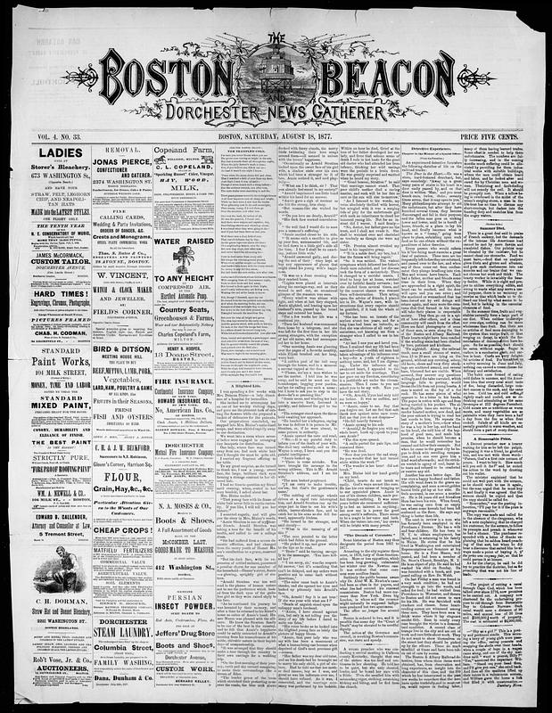 The Boston Beacon and Dorchester News Gatherer. August 18, 1877 ...
