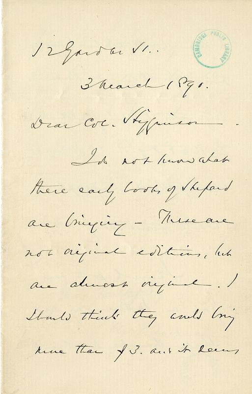 Handwritten letter from Alexander McKenzie, 1890 March 3 - Digital ...