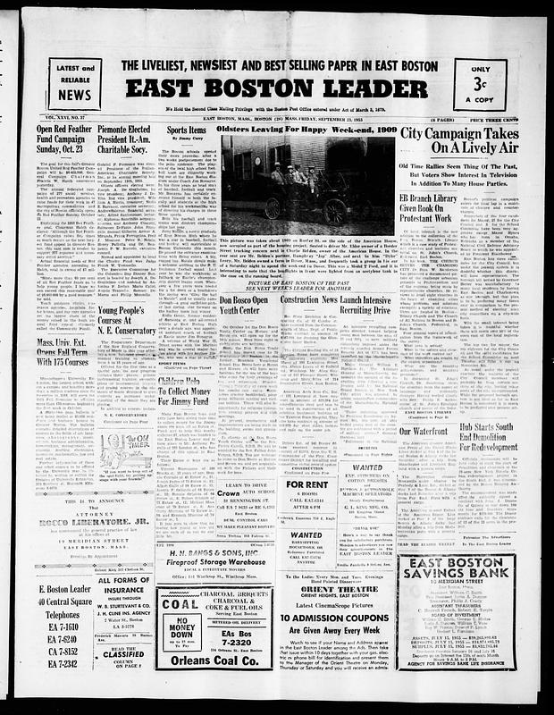 East Boston Leader. September 23, 1955 - Digital Commonwealth