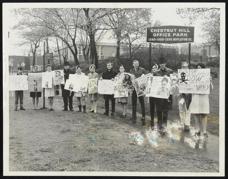 Picketing to Protest manufacture of Napalm by Dow Chemical were these ...