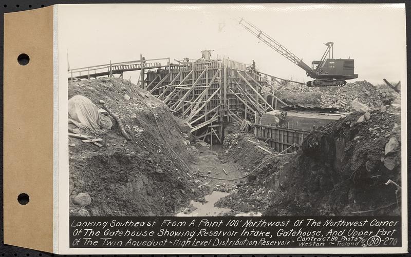 Contract No. 80, High Level Distribution Reservoir, Weston, looking ...