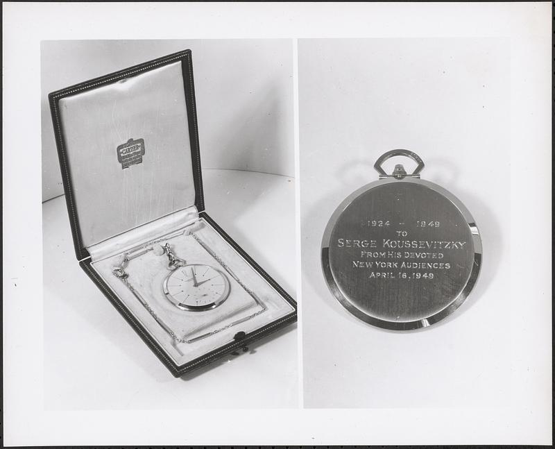 Cartier pocket watch with engraving on back, "1924-1949 to Serge ...