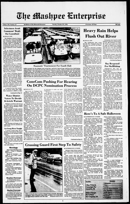 The Mashpee Enterprise. October 29, 1996 - Digital Commonwealth