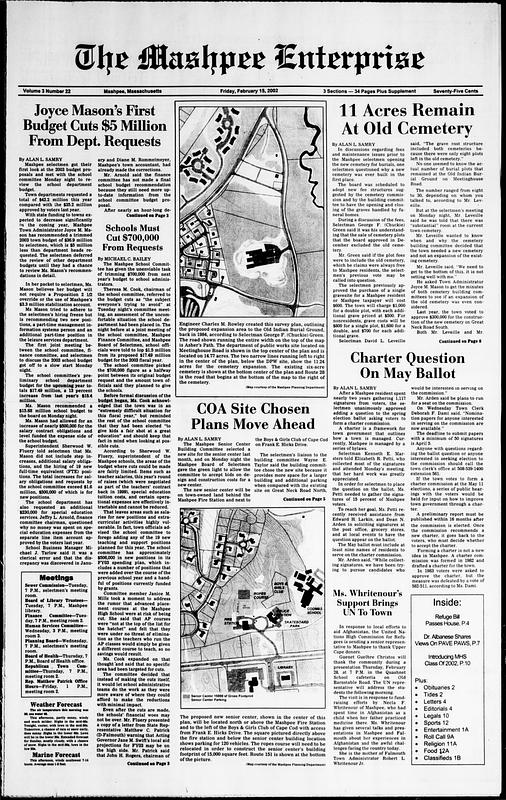 The Mashpee Enterprise. February 15, 2002 - Digital Commonwealth