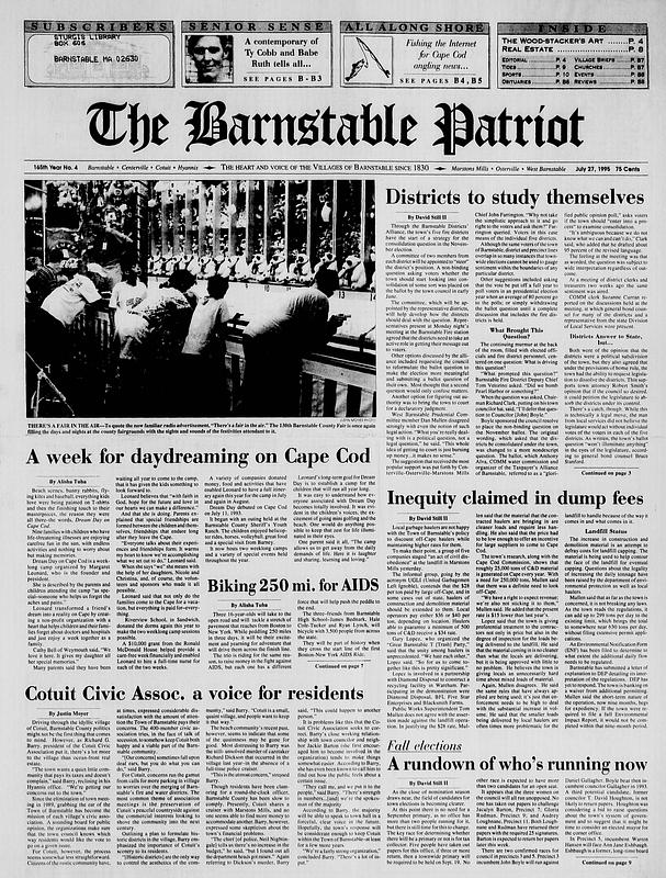 Barnstable Patriot. July 27, 1995 - Digital Commonwealth