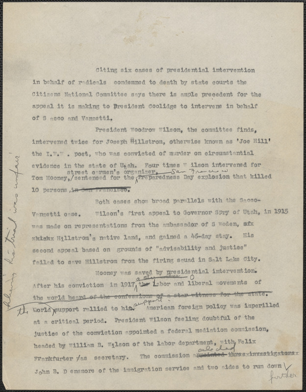 [Charles Ferguson] typed document (draft), [New York, N. Y., 1927 ...