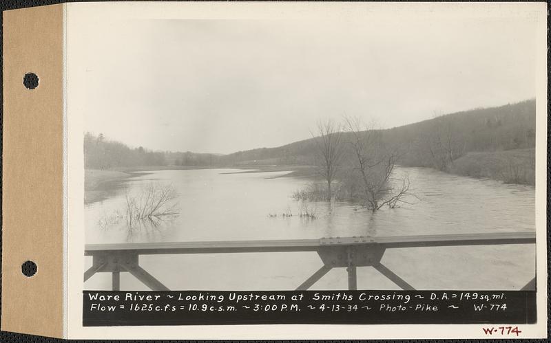 Ware River, looking upstream at Smiths Crossing (first bridge above ...
