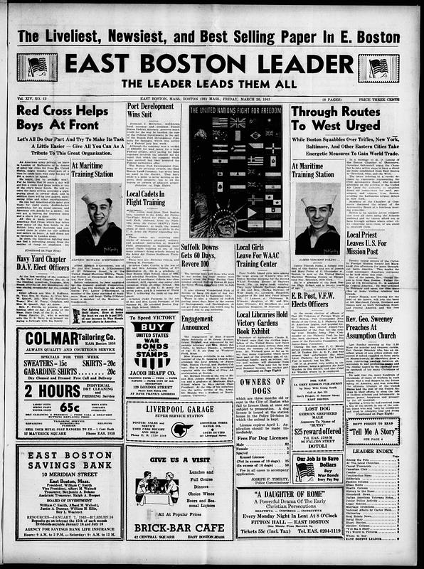 East Boston Leader. March 26, 1943 - Digital Commonwealth