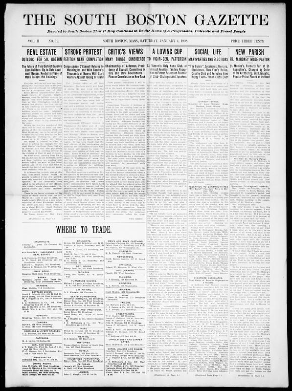 South Boston Gazette. January 04, 1908 - Digital Commonwealth