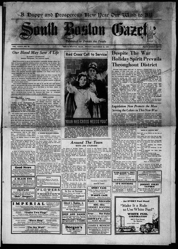 South Boston Gazette, December 26, 1941 - Digital Commonwealth