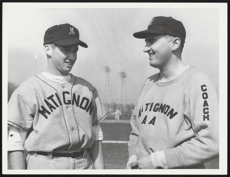 Matigon High Capt Terry Bieiler- Coach Bill Leary. - Digital Commonwealth