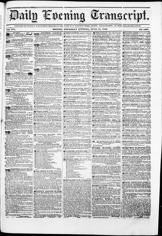 Daily Evening Transcript - Digital Commonwealth