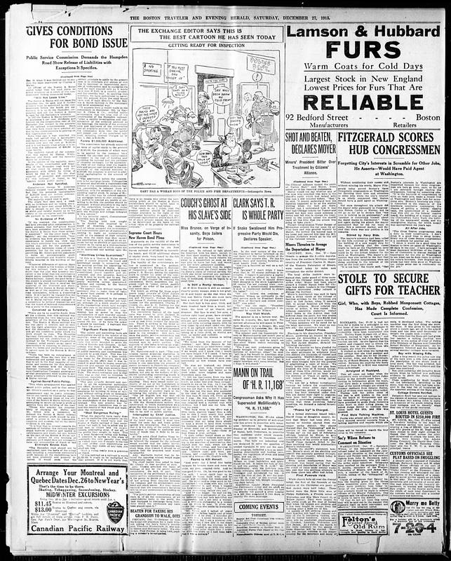 Boston Traveler and Evening Herald. December 27, 1913 - Digital ...