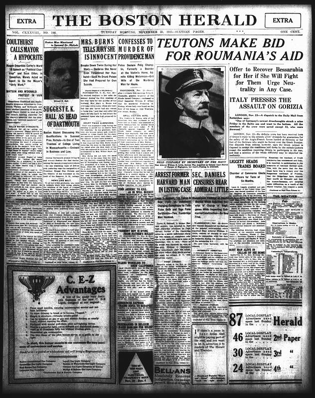 The Boston Herald. November 23, 1915 - Digital Commonwealth