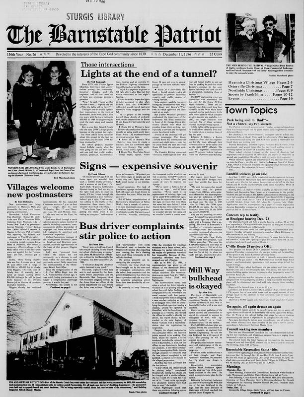 Barnstable Patriot. December 11, 1986 - Digital Commonwealth