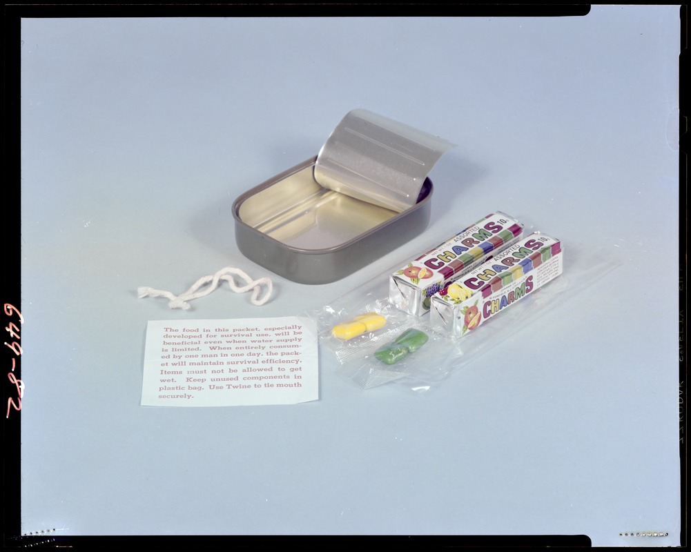 Food lab, food packet, life raft, aircraft - Digital Commonwealth