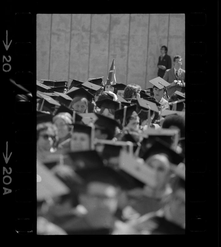 Boston University graduation at BU field (note wizard hat on grad ...