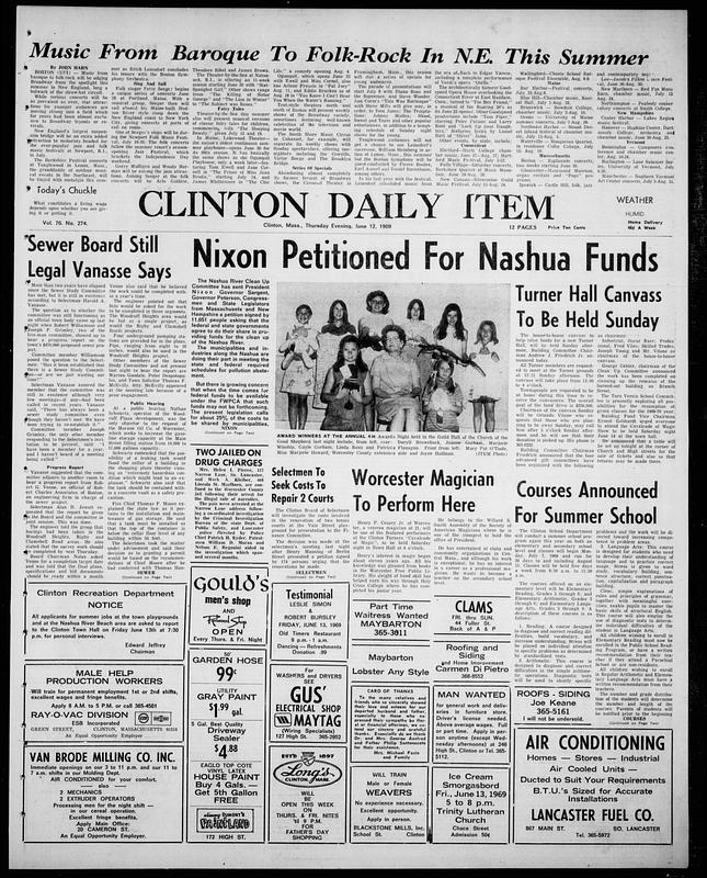 Clinton Daily Item. June 12, 1969 - Digital Commonwealth