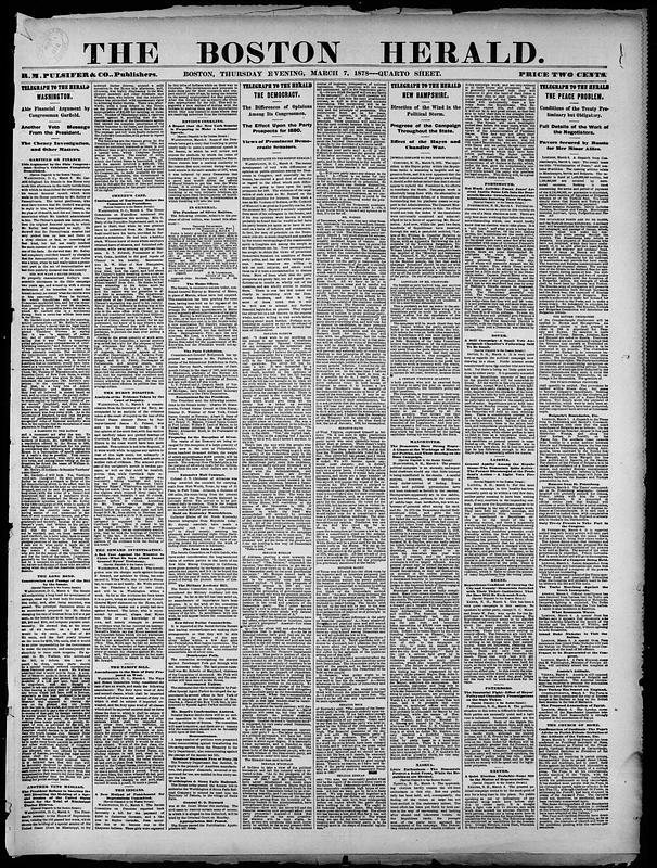 The Boston Herald. March 07, 1878 - Digital Commonwealth