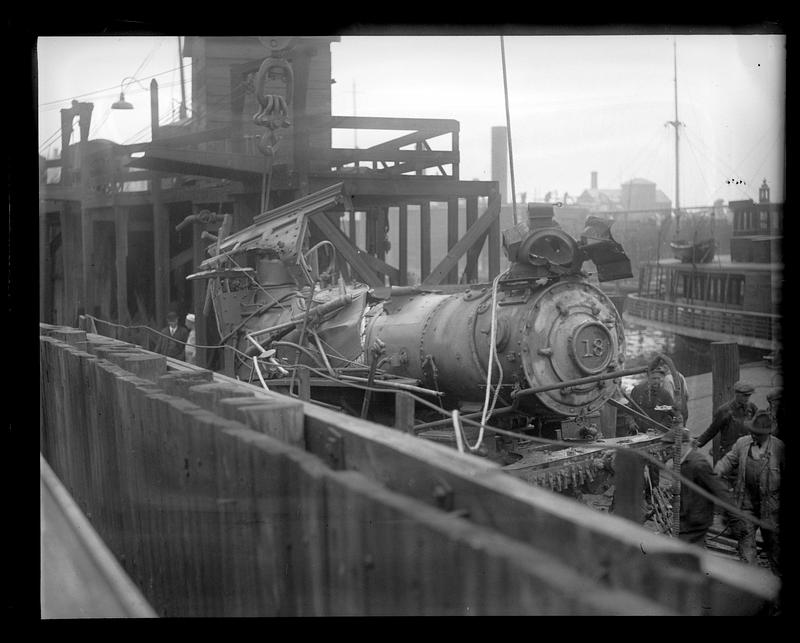 Wrecked locomotive 18 - Digital Commonwealth