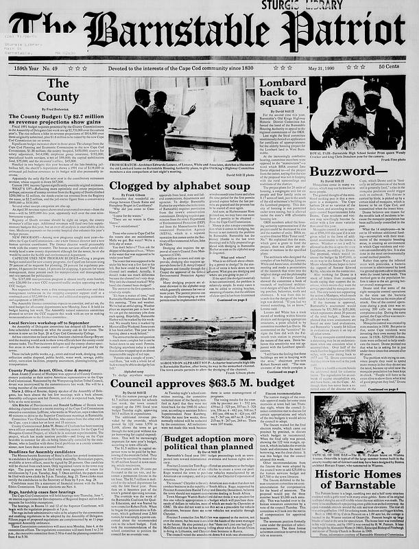 Barnstable Patriot. May 31, 1990 - Digital Commonwealth