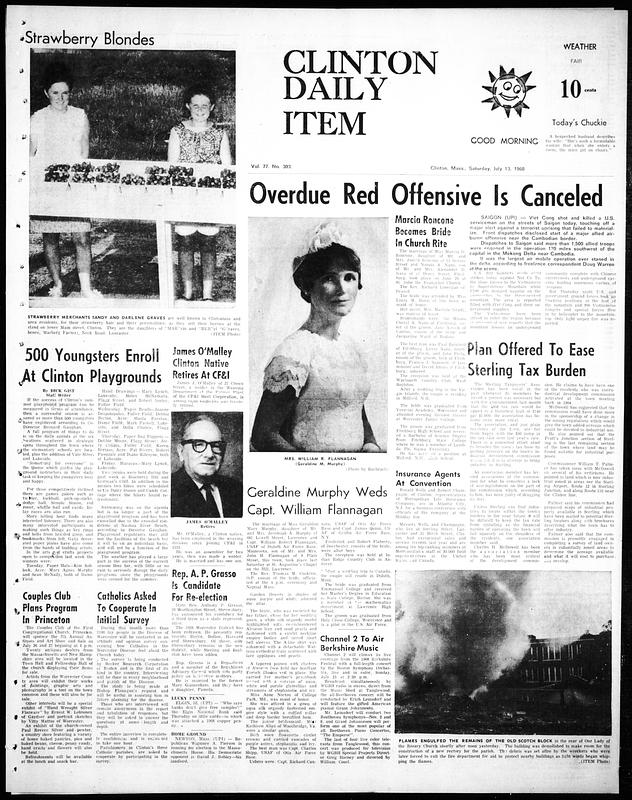 Clinton Daily Item. July 13, 1968 - Digital Commonwealth