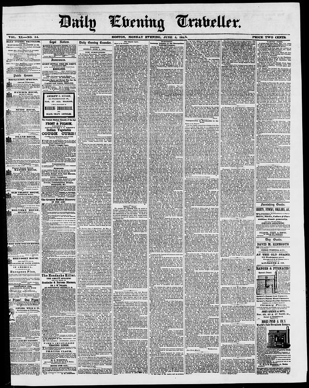 Daily Evening Traveller. June 04, 1855 - Digital Commonwealth