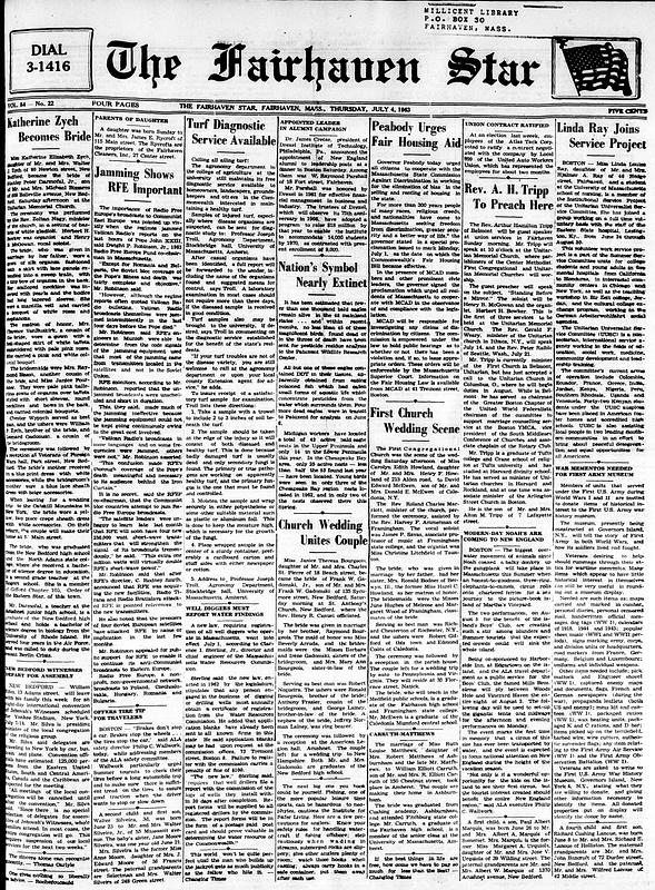The Fairhaven Star. July 04, 1963 - Digital Commonwealth
