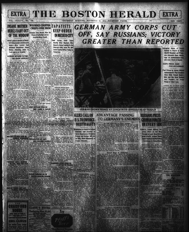 The Boston Herald. November 26, 1914 - Digital Commonwealth