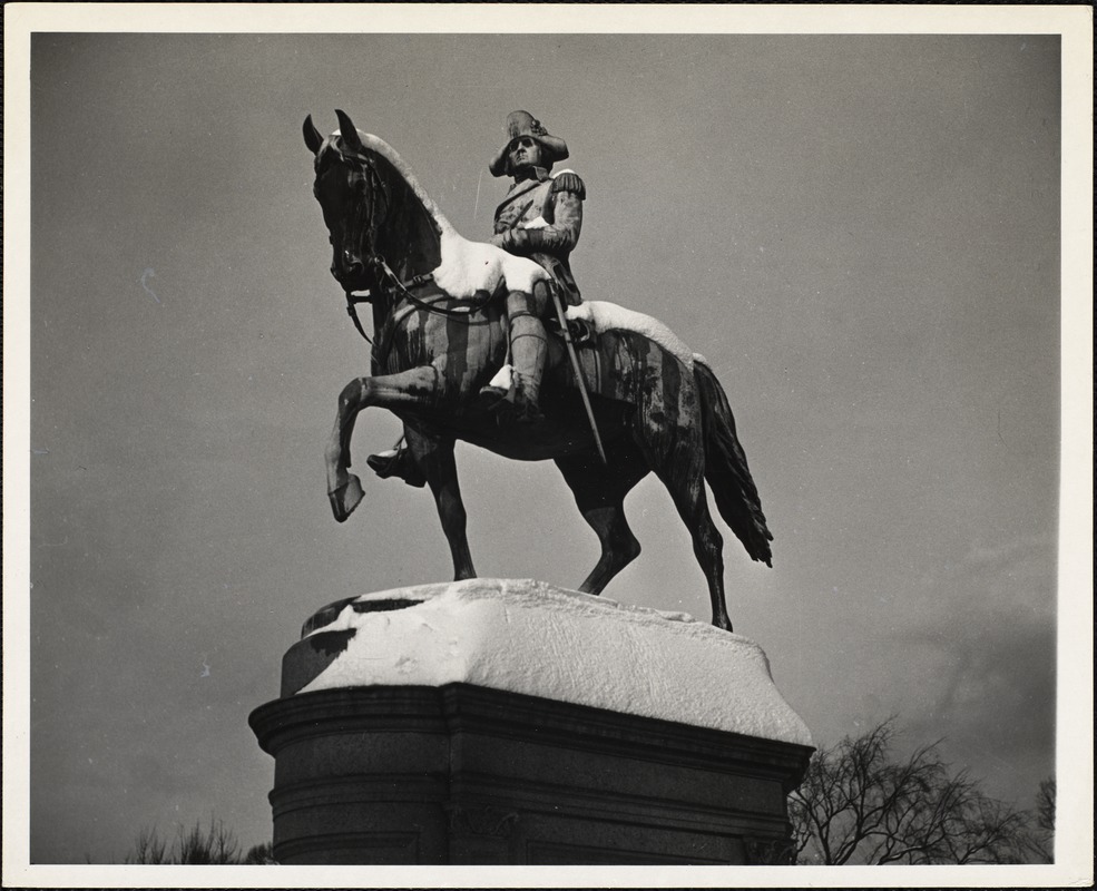 Thomas Ball's statue of Washington in the Boston Public Garden ...