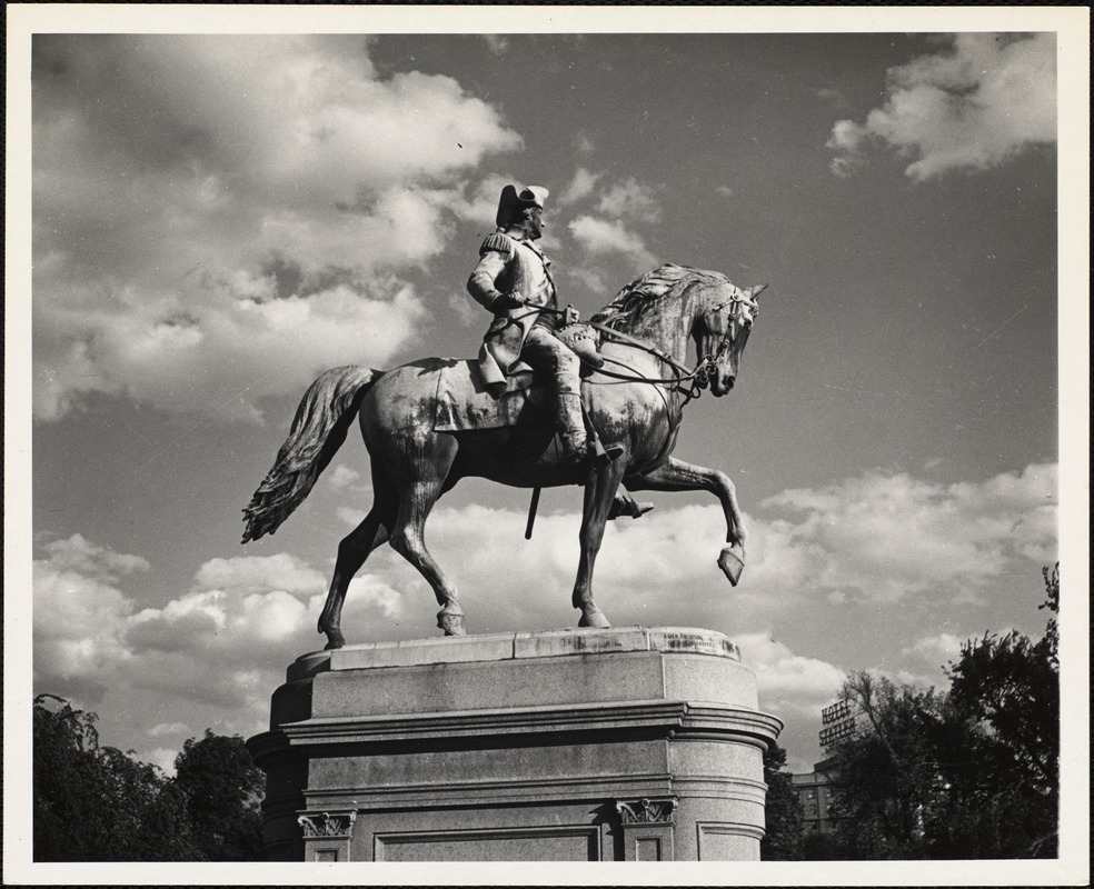 Thomas Ball's statue of Washington in the Boston Public Garden ...