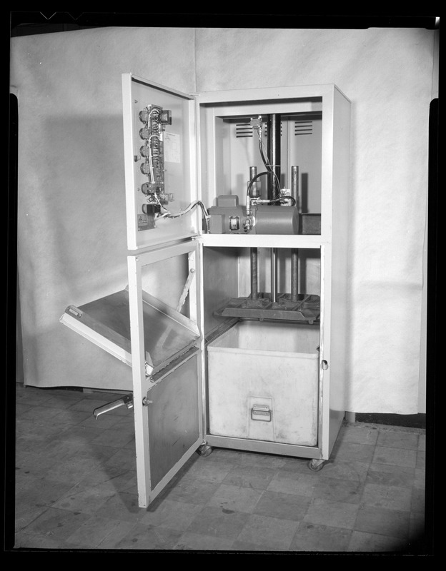 Food system equip. div, Robar compactor, door open - Digital Commonwealth