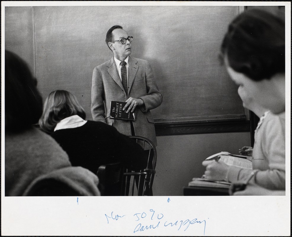 Mr. Thompson in freshman English class - Digital Commonwealth