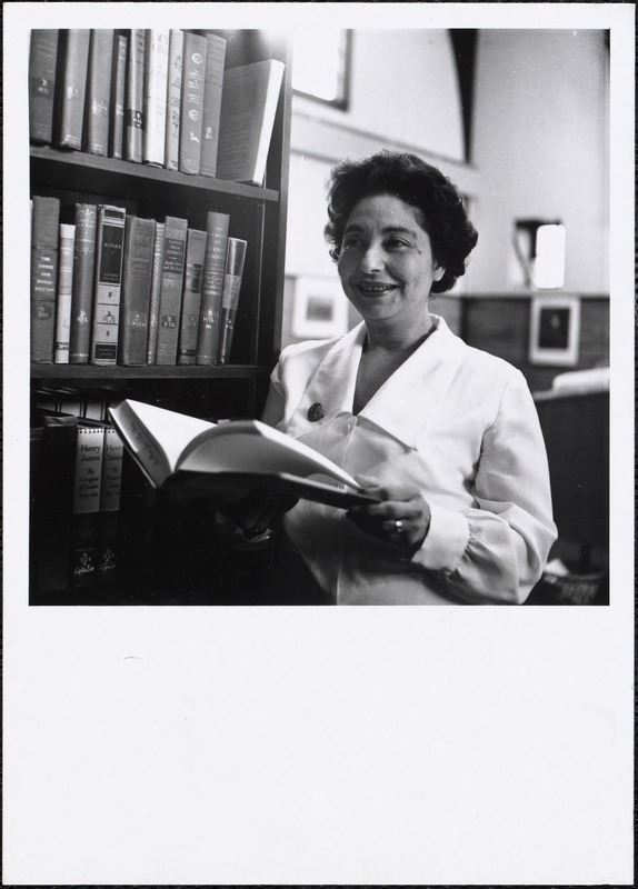 Miss Helen Paragamian, librarian, Pine Manor Junior College, Chestnut ...